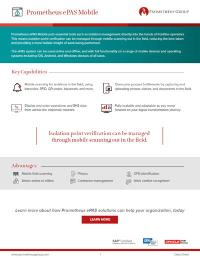 Prometheus ePAS Mobile | Prometheus Group
